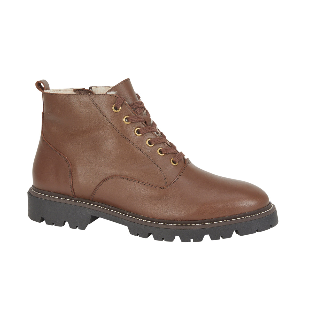 Bristol Mens Sheepskin Boots | Brown Leather Shearling Boots | Drapers