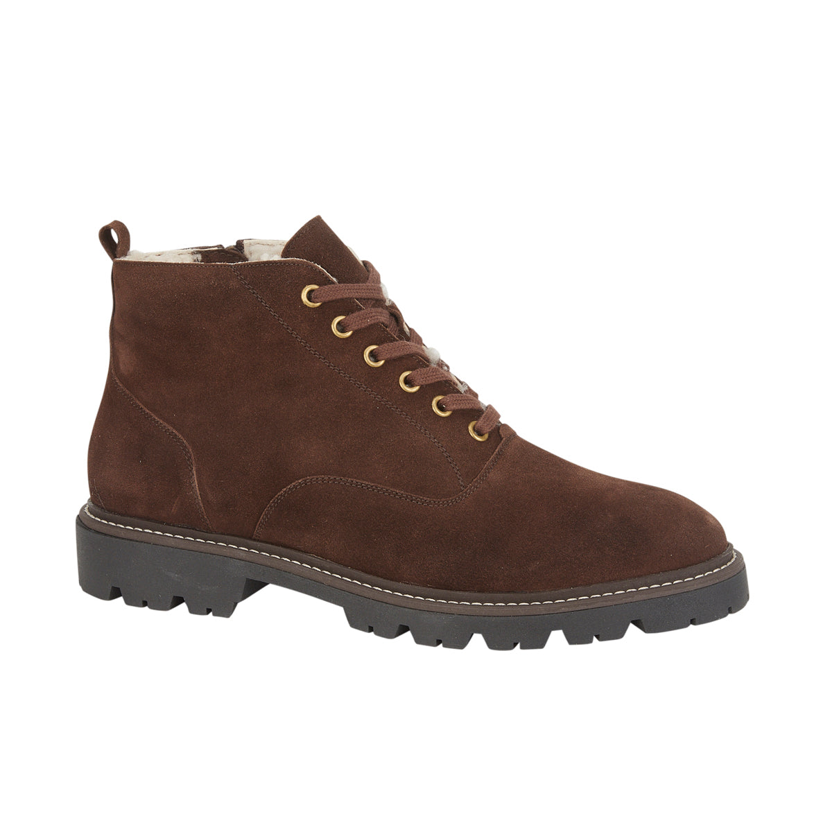 Bristol Mens Brown Sheepskin Boots | Suede Shearling Boots | Drapers