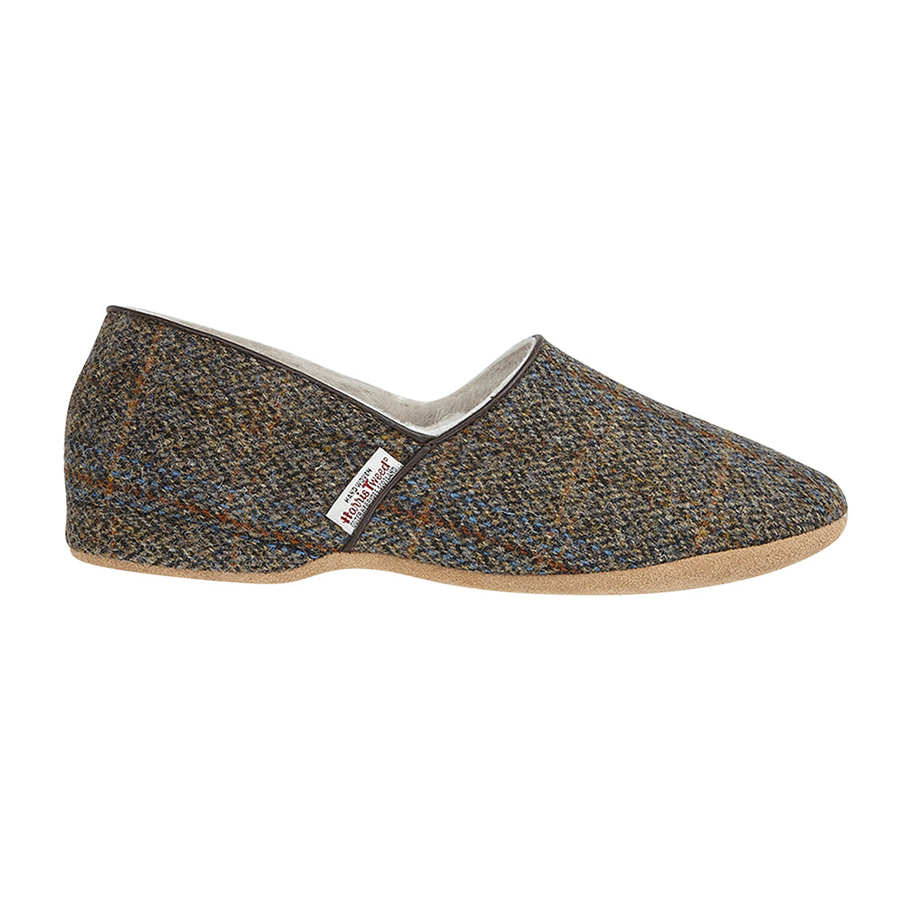 Lewis | Mens Harris Tweed Sheepskin Slippers | Draper of Glastonbury