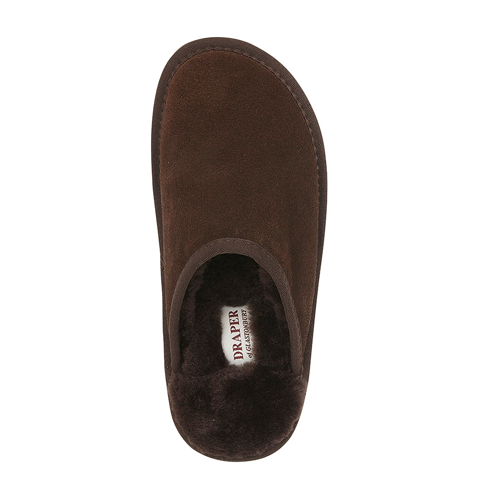 Daniel | Mens Sheepskin Slippers | Brown Sheepskin Mules | Drapers
