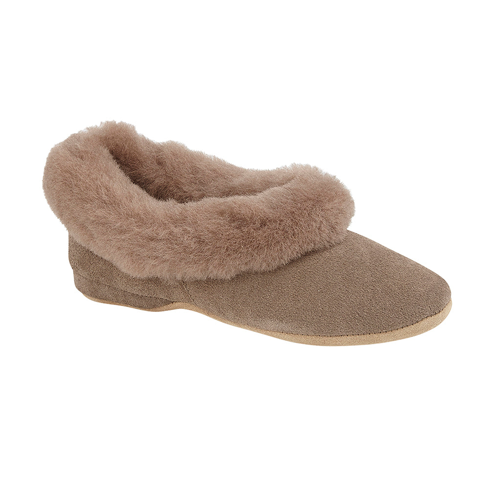 Jane | Sheepskin Ladies Slippers | Classic Slippers | Nut | Drapers