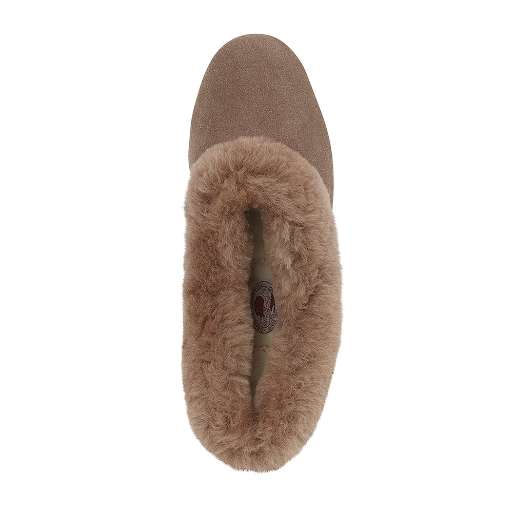 Jane | Sheepskin Ladies Slippers | Classic Slippers | Nut | Drapers